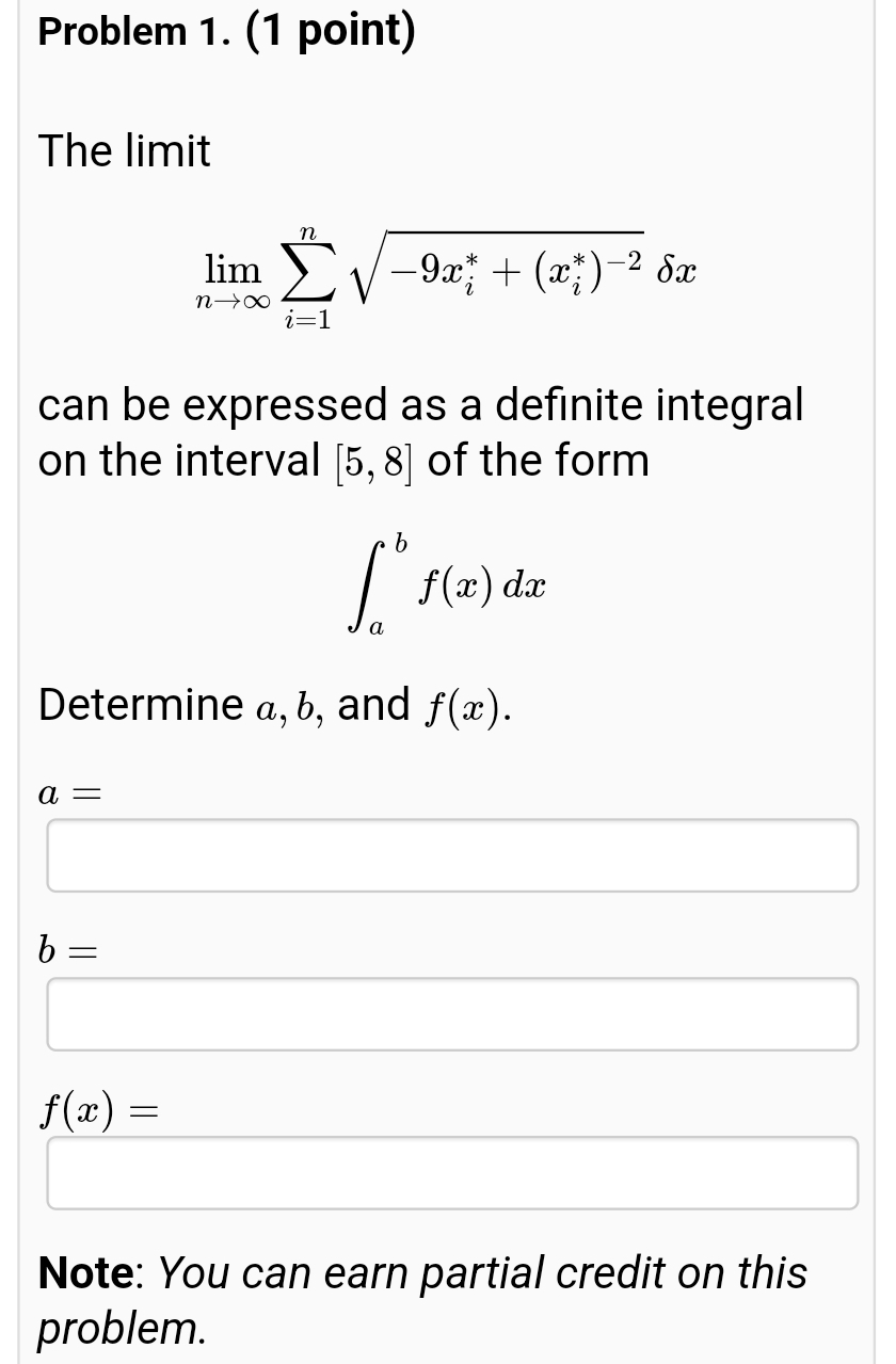 Solved Problem 1. (1 point)The | Chegg.com Solved Problem 1. (1 point)The | Chegg.com