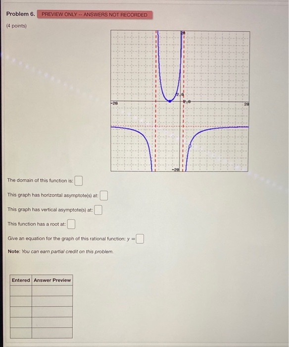 Solved Problem 6. PREVIEW ONLY -- ANSWERS NOT RECORDED (4 | Chegg.com