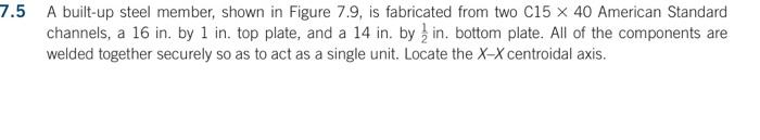 Solved 1. Rework example 7.5 of the textbook except use | Chegg.com