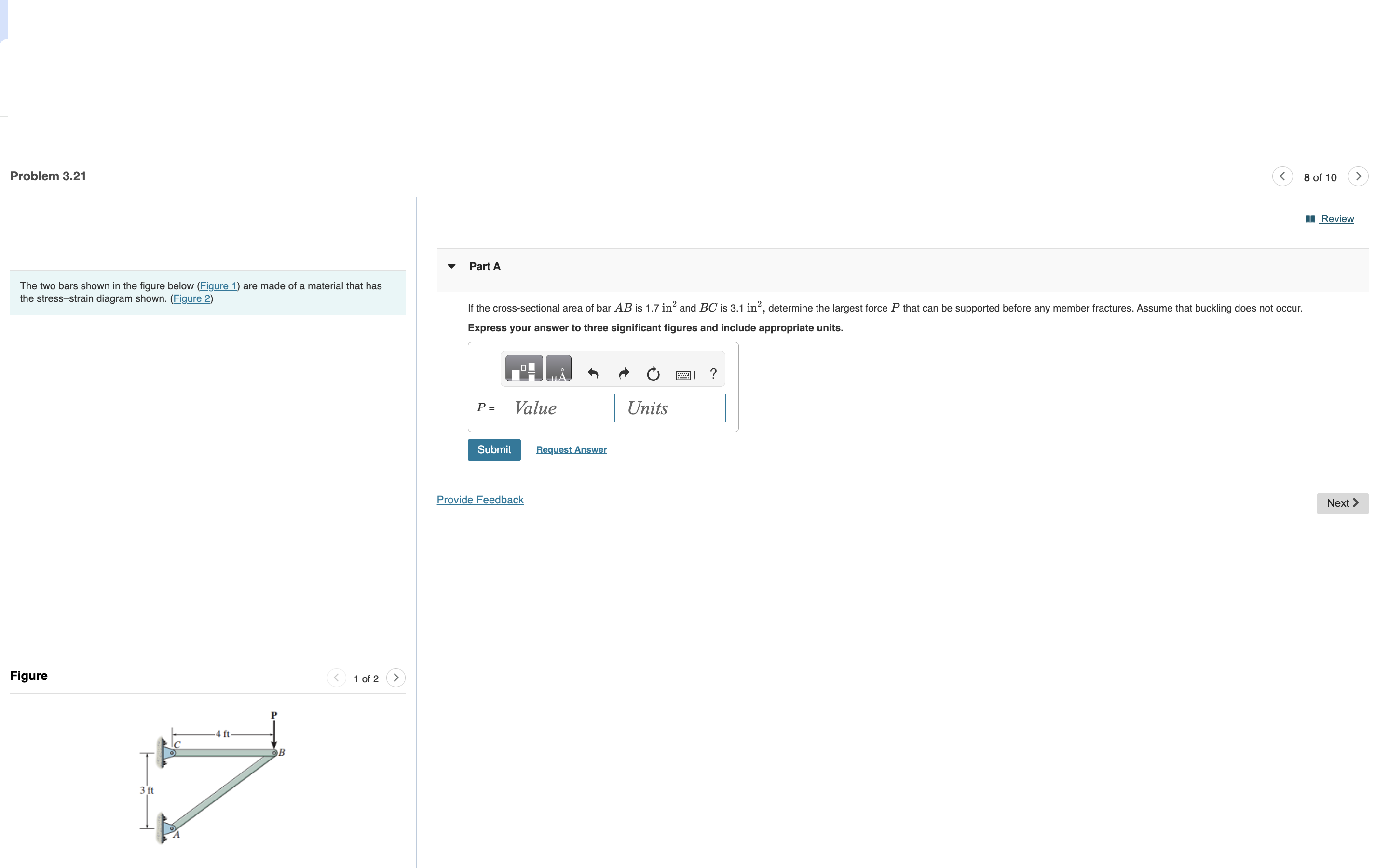Problem 3.218 ﻿of 10ReviewThe two bars shown in the | Chegg.com