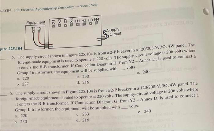 Solved S-WB4 IEC Electrical Apprenticeship Curriculum-Second | Chegg.com