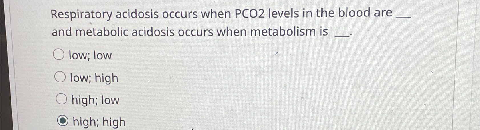 Solved Respiratory acidosis occurs when PCO2 ﻿levels in the | Chegg.com