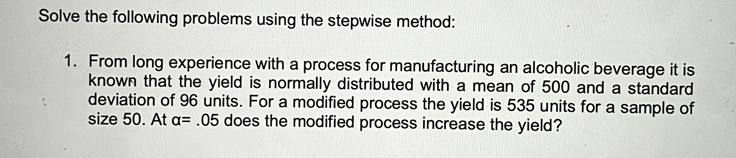 Solved Solve the following problems using the stepwise | Chegg.com