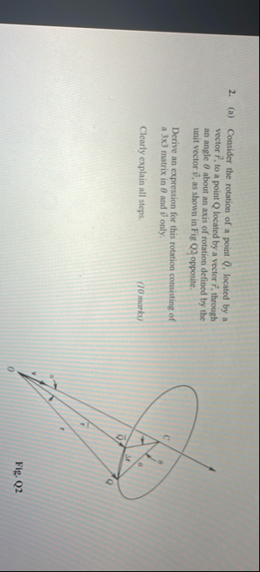 Solved (a) ﻿Consider the rotation of a point ?bar (Q), | Chegg.com