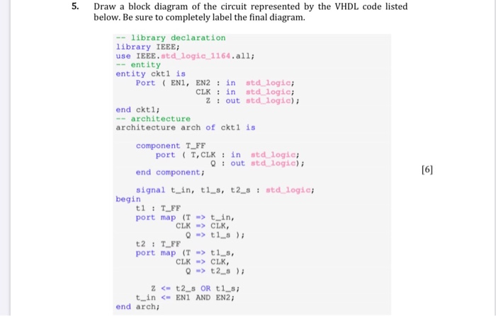 Solved draw a block diagram of the circuit represented by | Chegg.com