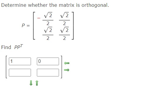 Solved Determine whether the matrix is | Chegg.com