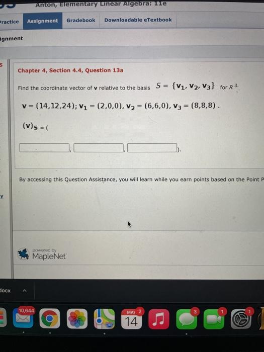 Solved Anton, Elementary linear Algebra: ne Practice | Chegg.com