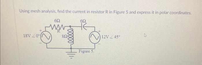 Solved Using mesh analysis, find the current in resistor R | Chegg.com