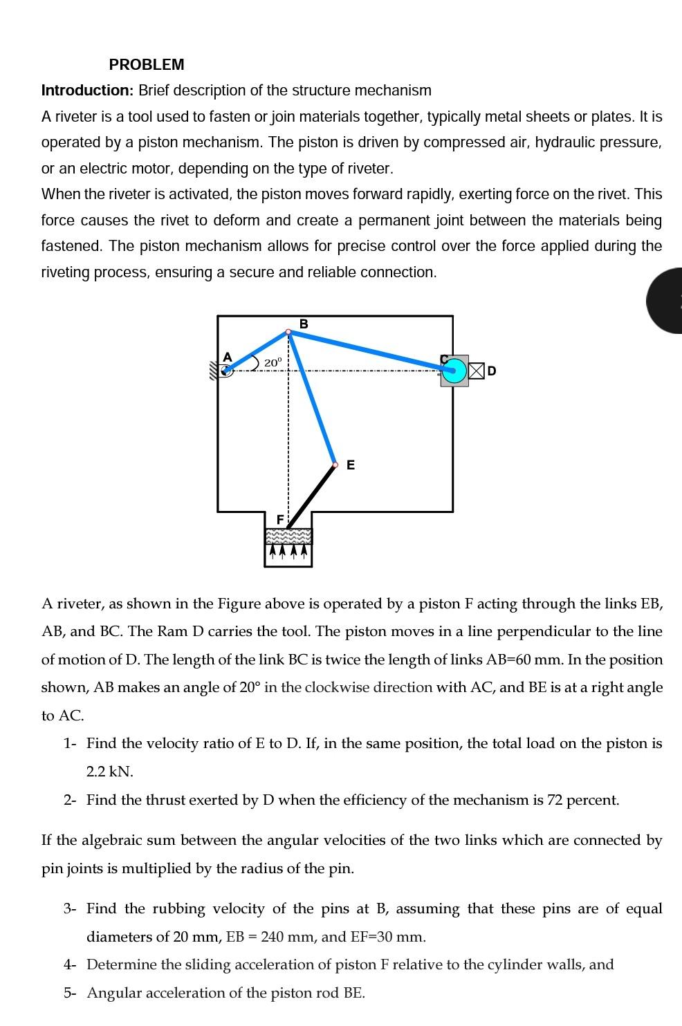 Solved PROBLEM Introduction: Brief description of the | Chegg.com