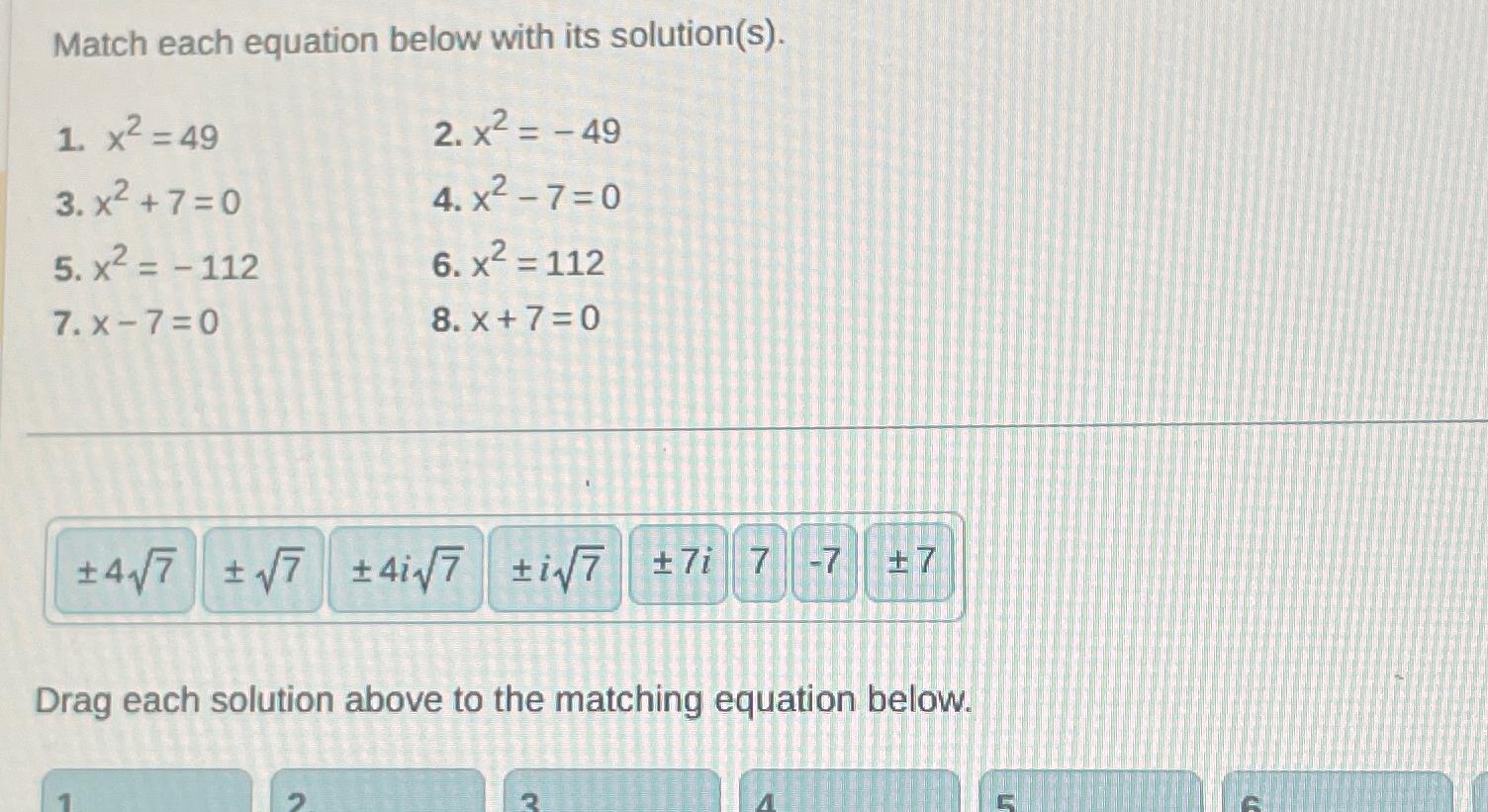 Solved Match each equation below with its | Chegg.com