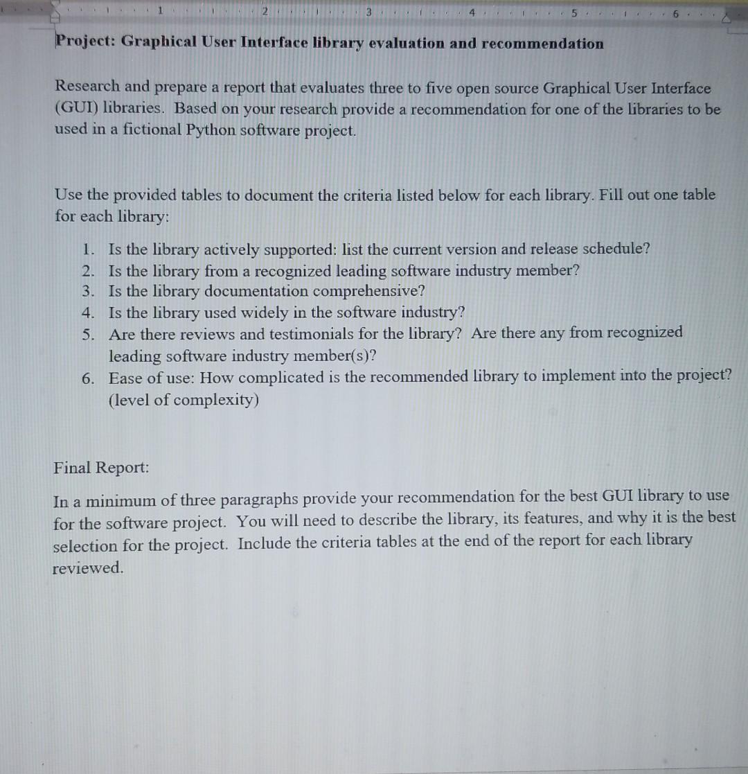 45 16. Project: Graphical User Interface library | Chegg.com