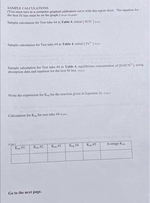 Solved Tube Cable 1: Calibration Curve Data i postal Vol of | Chegg.com
