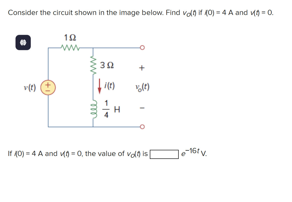 Solved Consider the circuit shown in ﻿the image below. Find | Chegg.com
