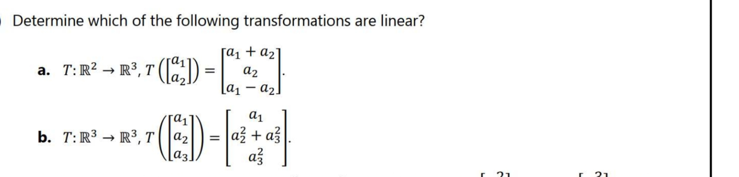Determine which of the following transformations are | Chegg.com