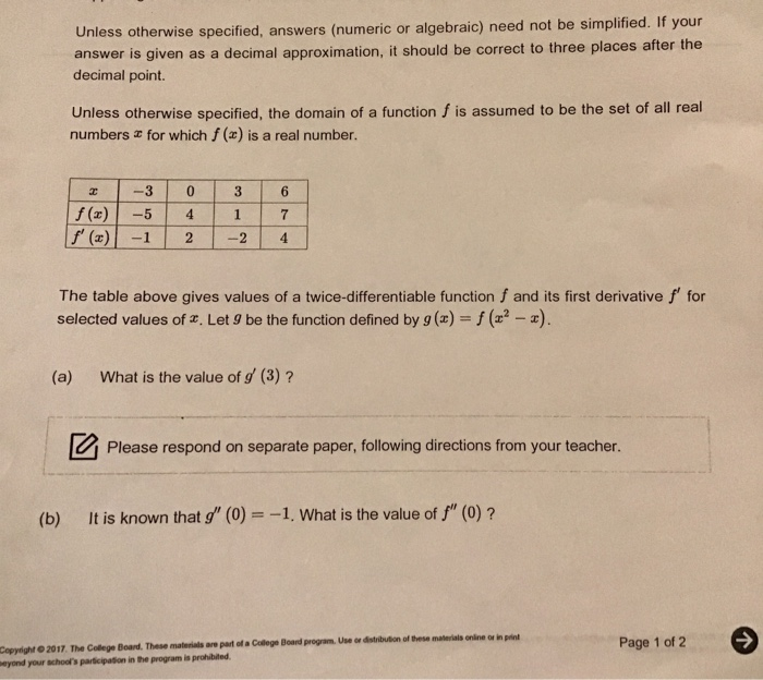 Solved Unless otherwise specified, answers (numeric or | Chegg.com