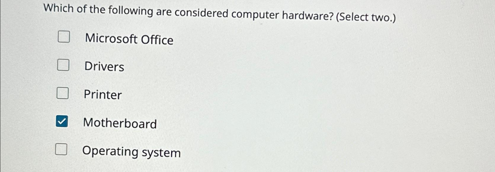 Solved Which of the following are considered computer | Chegg.com