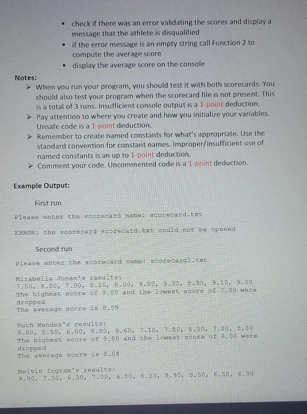 Solved Assignment 7b: 19 points Write a Program: Competition | Chegg.com