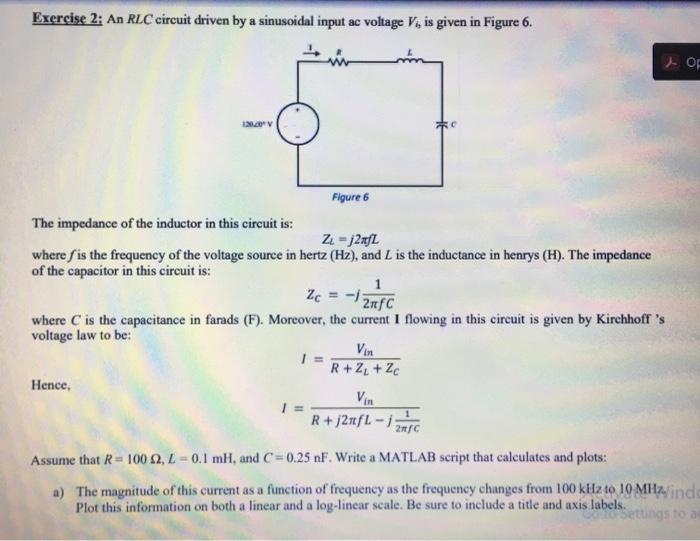 Solved Exercise 1: A simple low-pass filter circuit is shown | Chegg.com