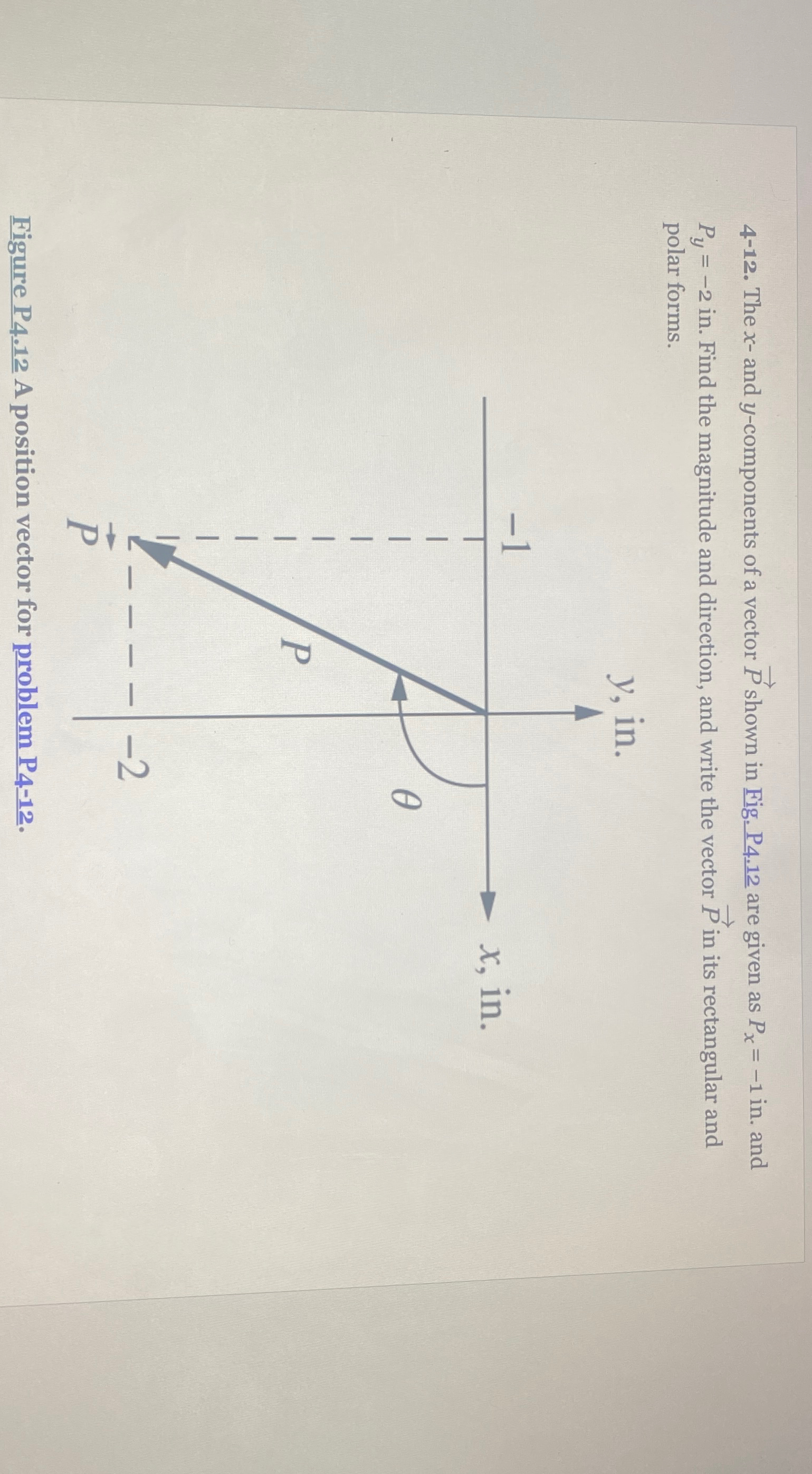 Solved 4-12. ﻿The x - ﻿and y-components of a vector vec(P) | Chegg.com