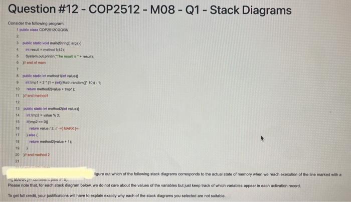 Solved Which of the following stack diagrams corresponds to | Chegg.com
