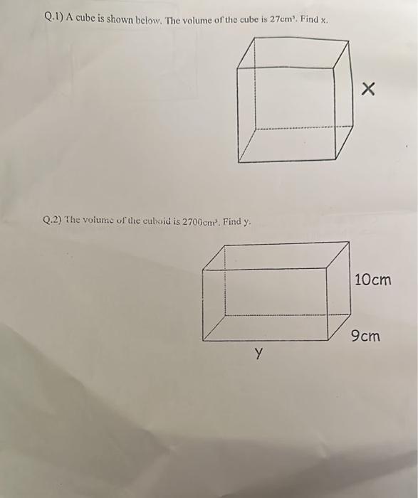 Solved Shown below is a solid cuboids. Work out the volume | Chegg.com