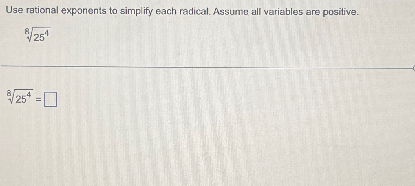Solved Use rational exponents to simplify each radical. | Chegg.com
