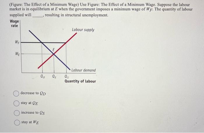 Solved (Figure: The Effect of a Minimum Wage) Use Figure: | Chegg.com