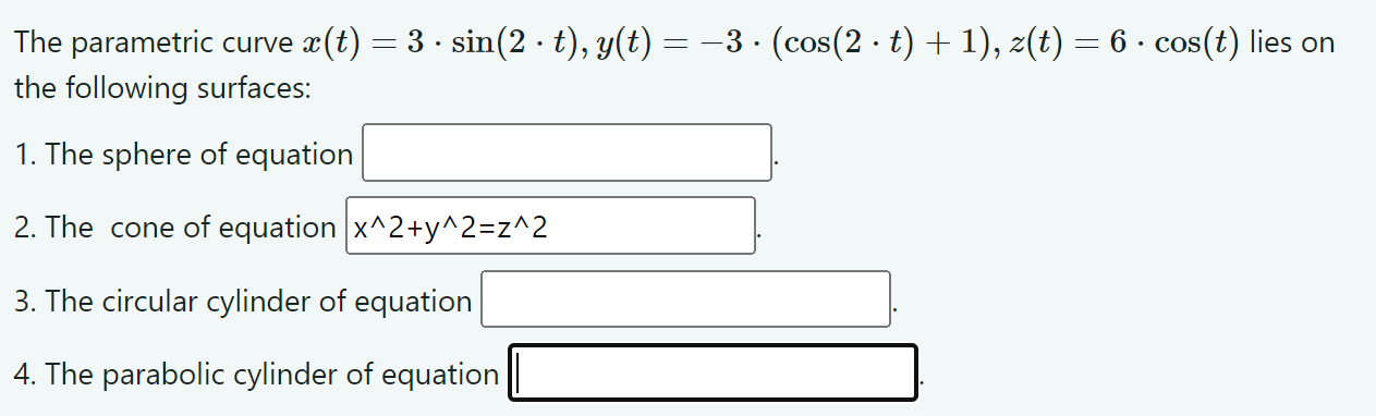 Solved The parametric curve | Chegg.com