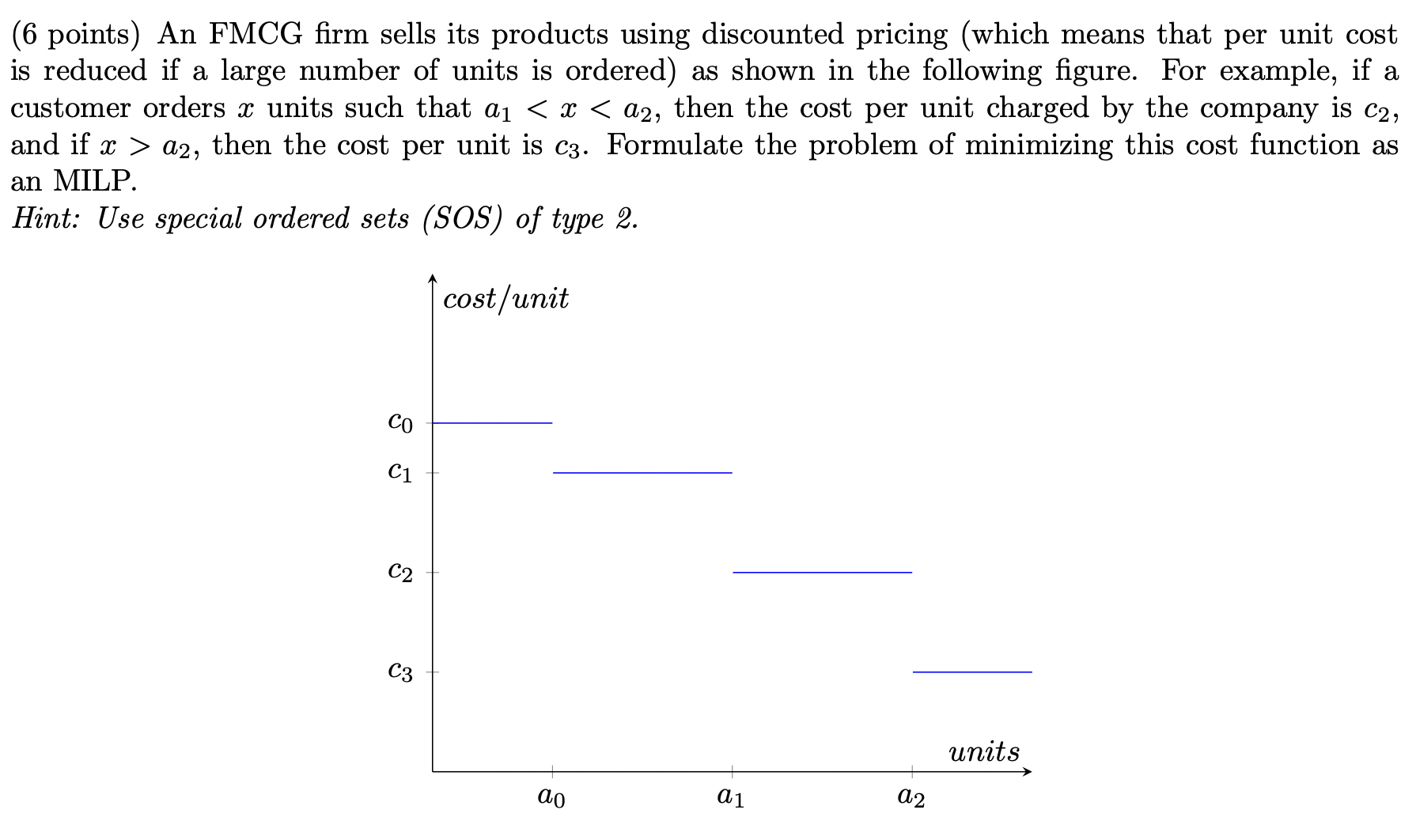 Solved (6 ﻿points) ﻿An FMCG firm sells its products using | Chegg.com