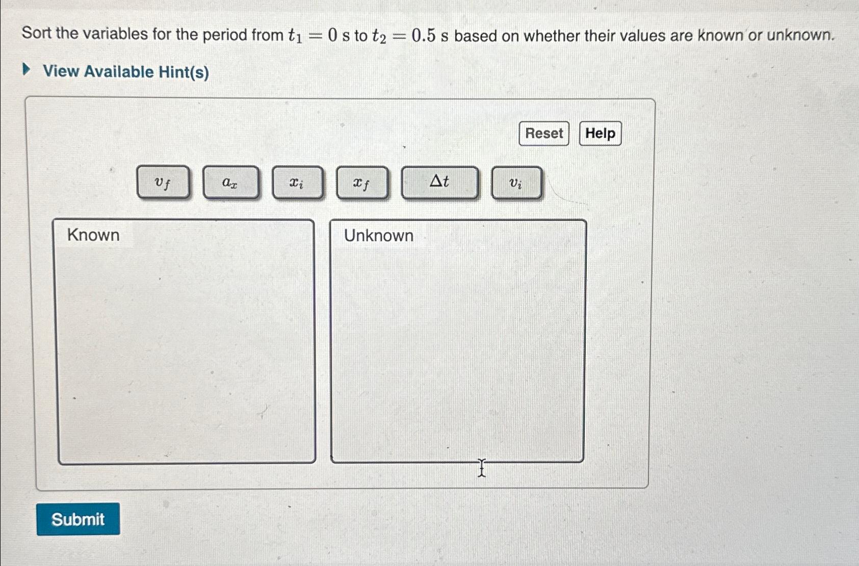 Solved Sort the variables for the period from t1=0s ﻿to | Chegg.com