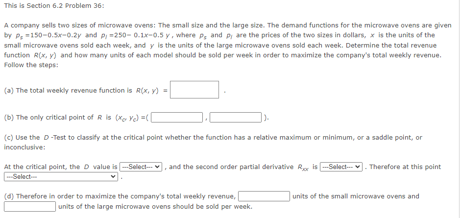 Solved This is Section 6.2 ﻿Problem 36:A company sells two | Chegg.com