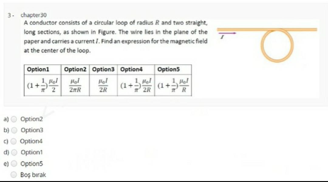 Solved chapter 30 A conductor consists of a circular loop of | Chegg.com