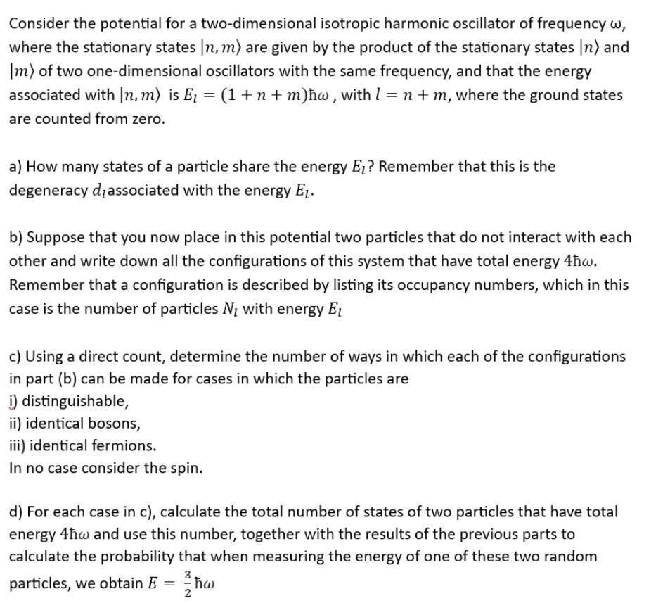Solved Consider the potential for a two-dimensional | Chegg.com