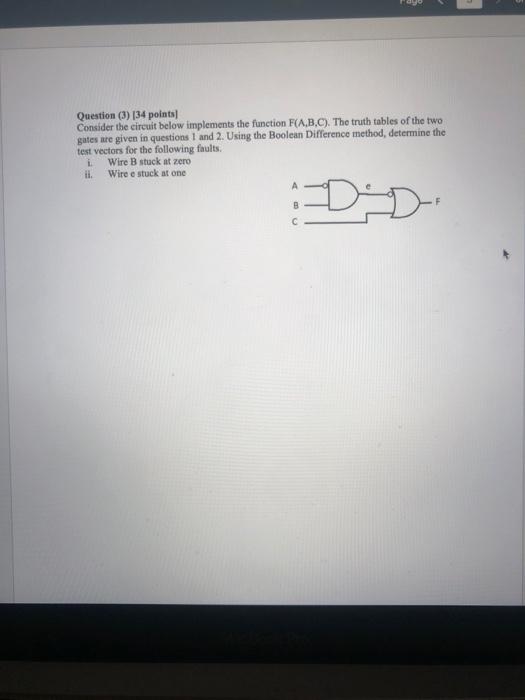 Solved Question (3) [34 points) Consider the circuit below | Chegg.com