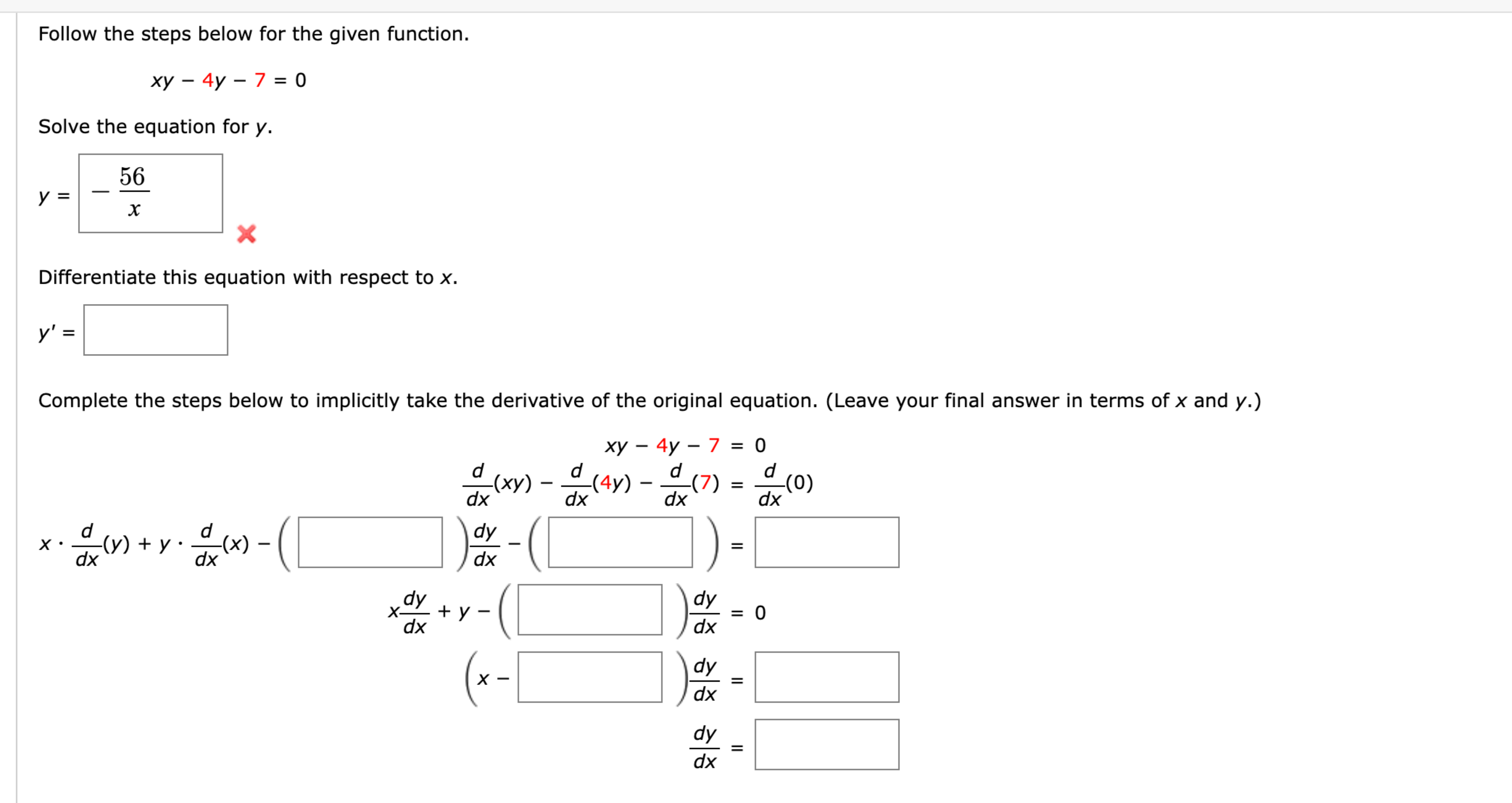 Solved Follow the steps below for the given | Chegg.com