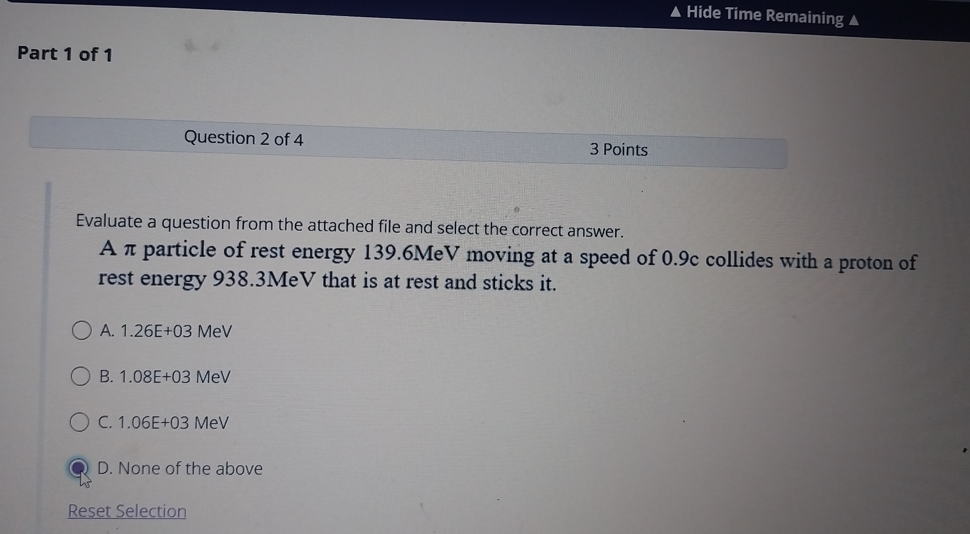 Solved Hide Time RemainingPart 1 ﻿of 1Question 2 ﻿of 43 | Chegg.com