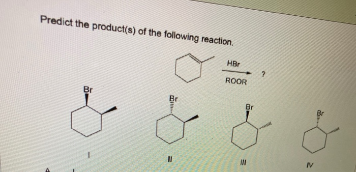 Solved Predict the product(s) of the following reaction. HBr | Chegg.com