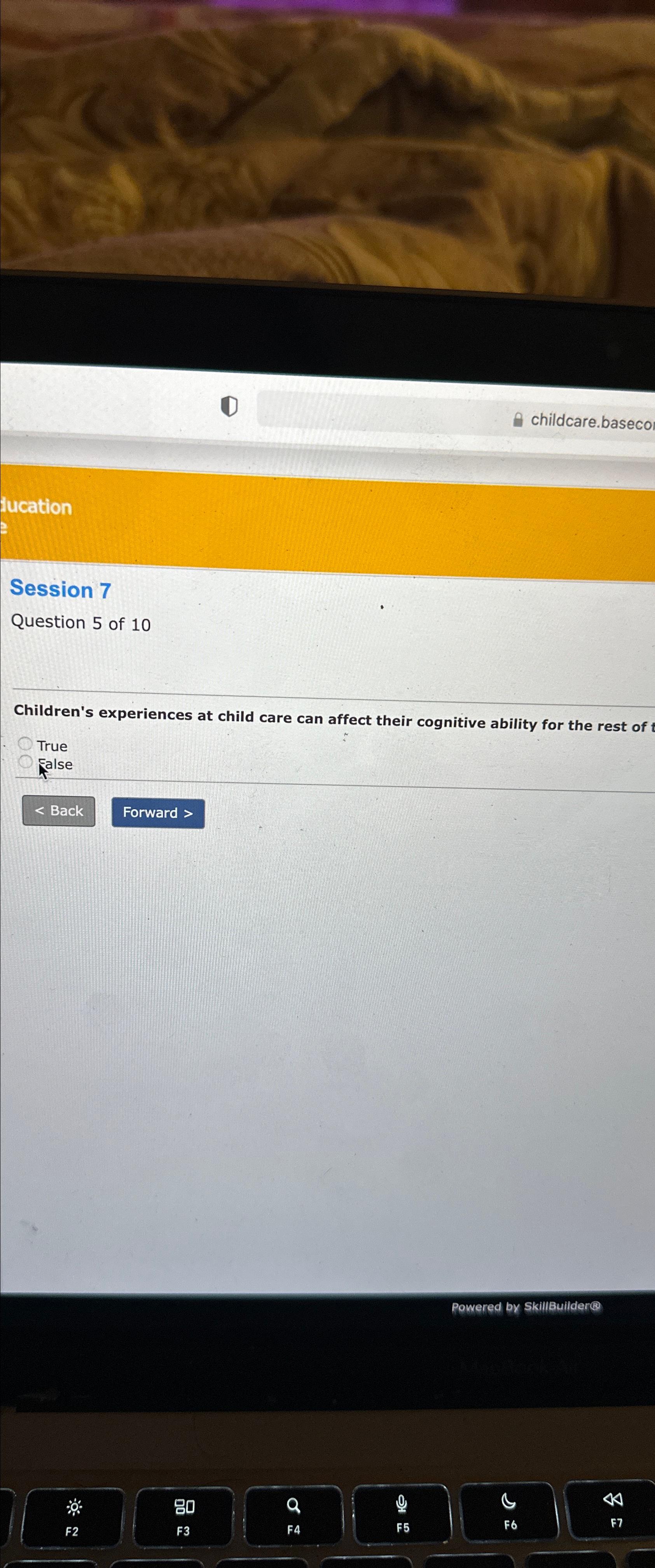 Solved Session 7Question 5 ﻿of 10Children's experiences at | Chegg.com