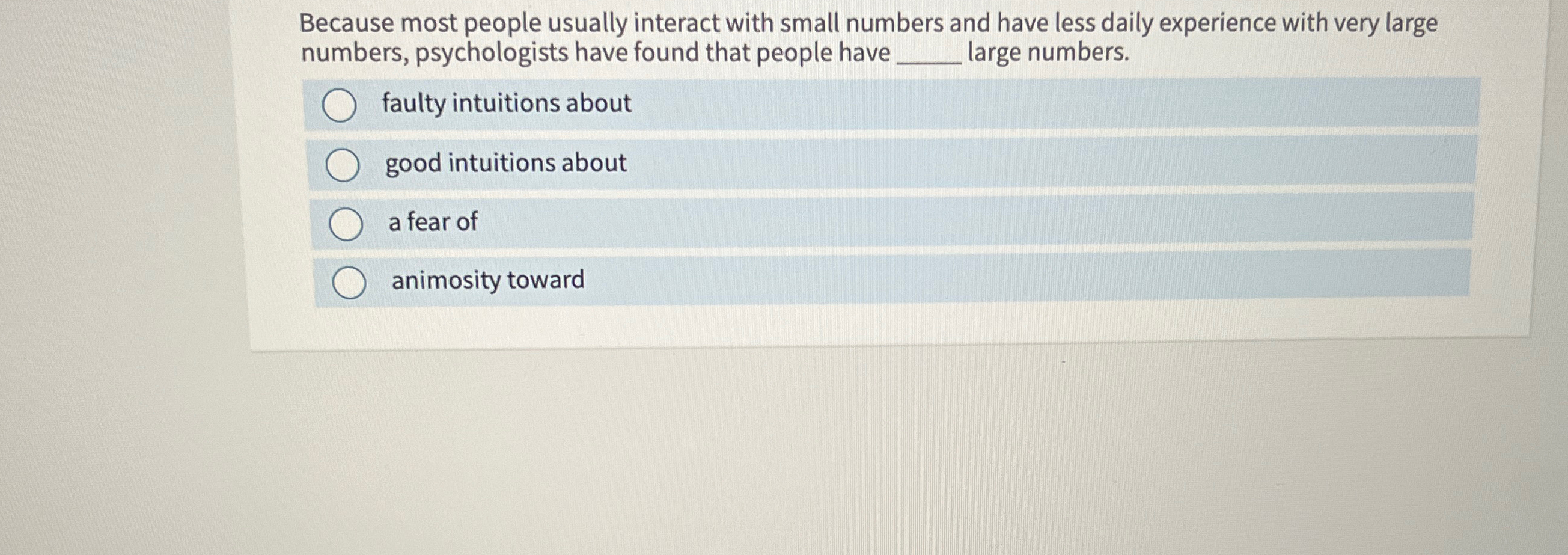 Solved Because most people usually interact with small | Chegg.com