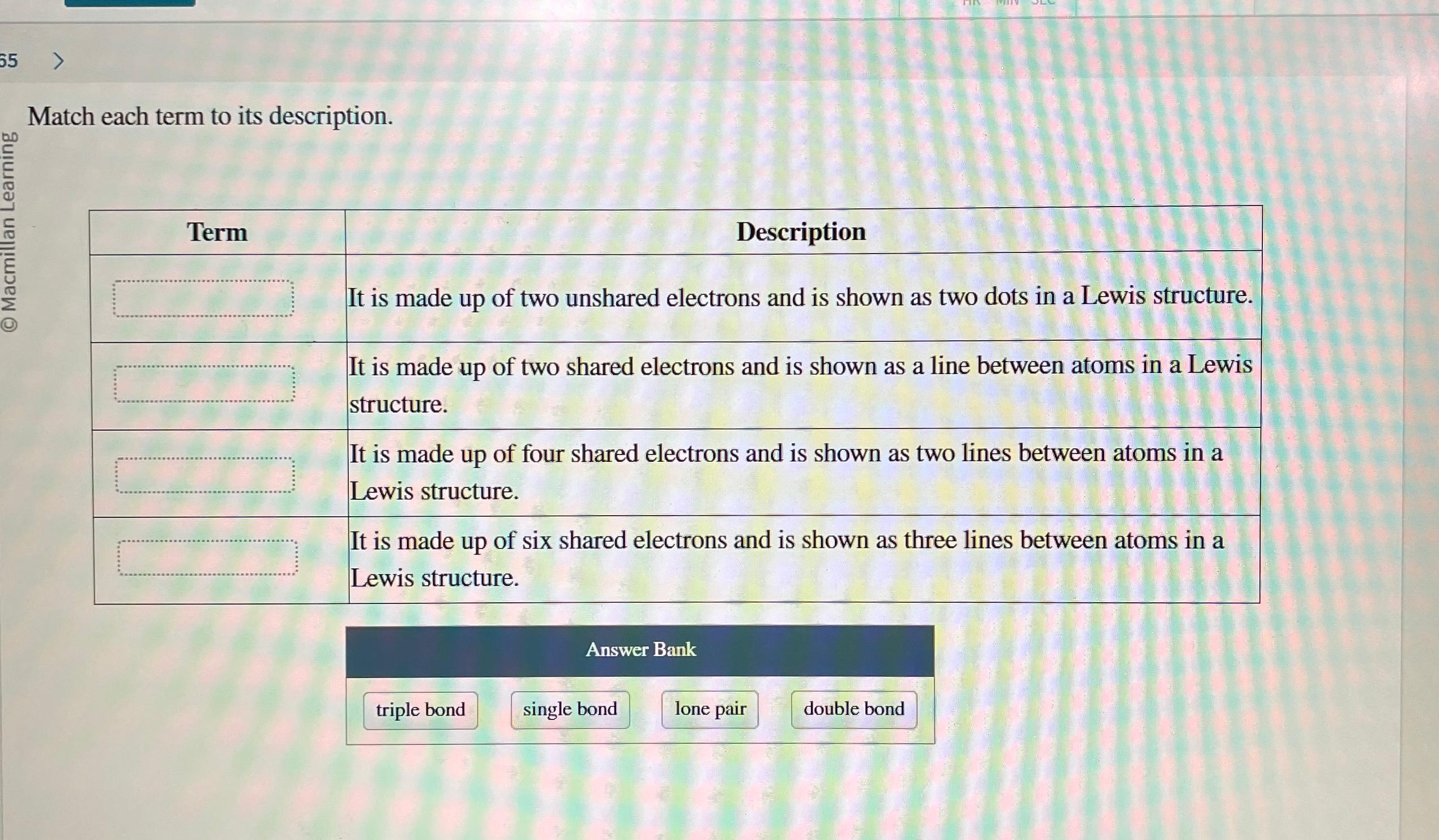 Solved Match each term to its | Chegg.com