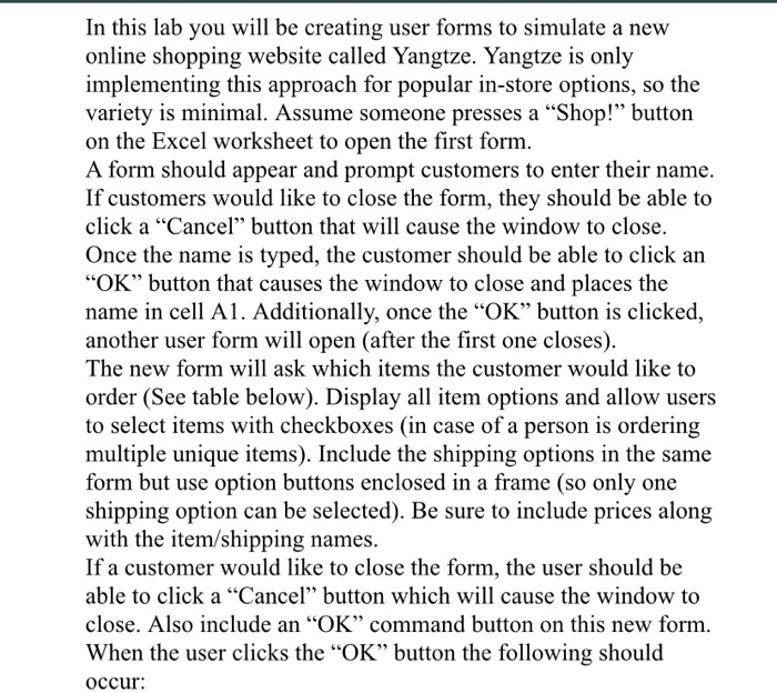 Solved In This Lab You Will Be Creating User Forms To 6143