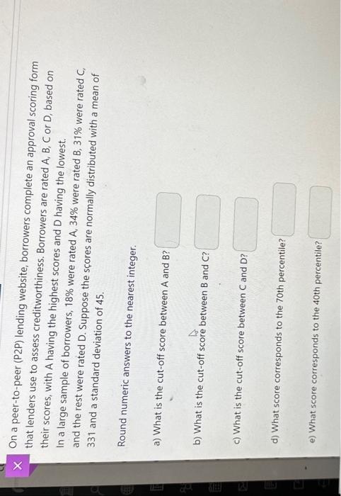 Solved On a peer-to-peer (P2P) lending website, borrowers | Chegg.com