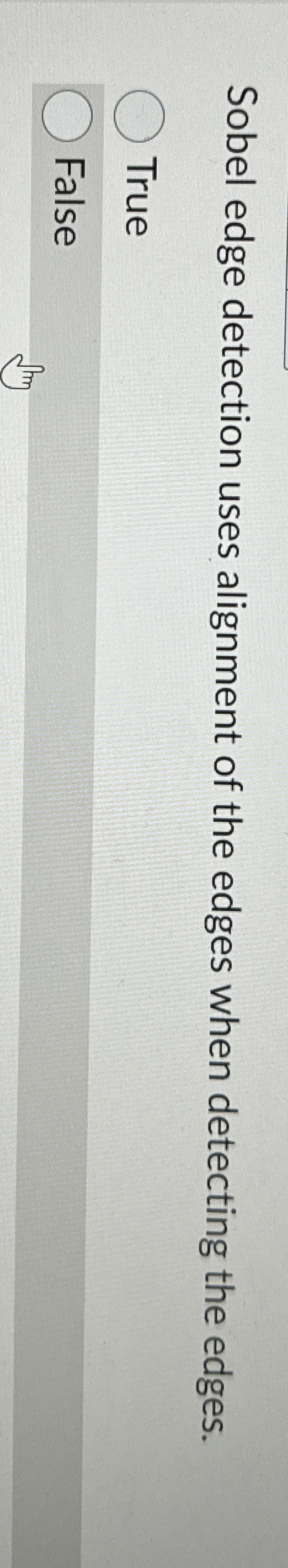 Solved Sobel edge detection uses alignment of the edges when | Chegg.com
