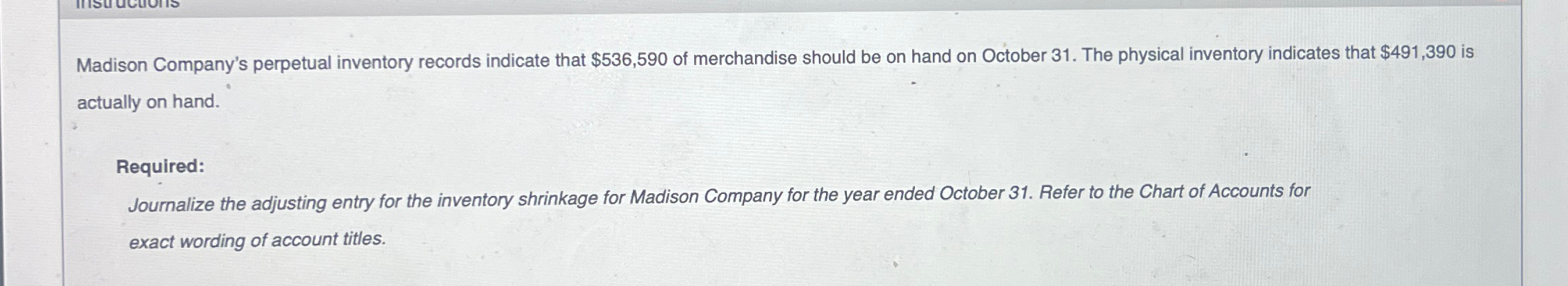 Solved Madison Company's perpetual inventory records | Chegg.com