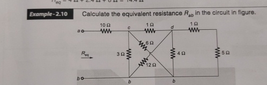 Solved Example-2.10 ﻿Calculate the equivalent resistance Rab | Chegg.com