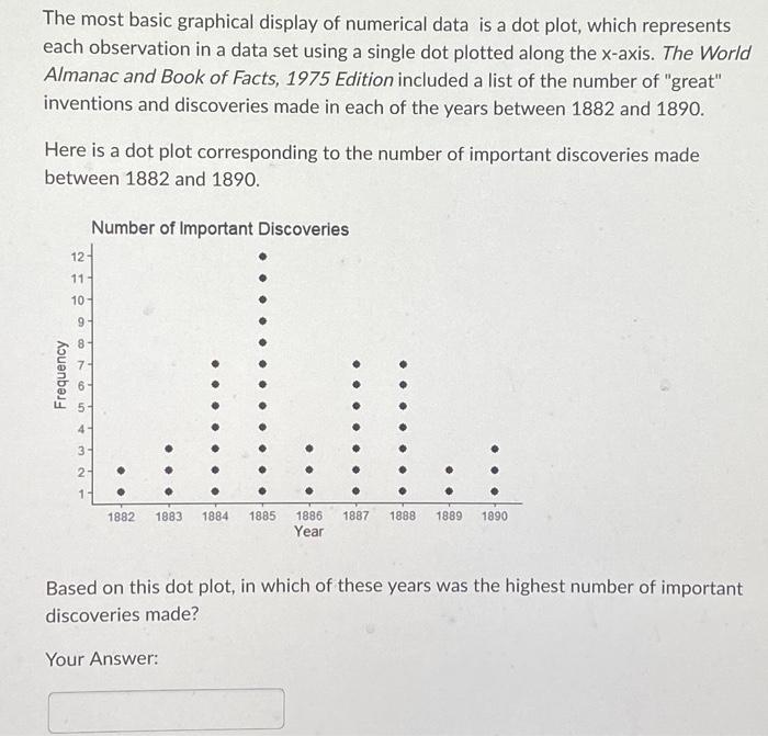Solved The most basic graphical display of numerical data is | Chegg.com