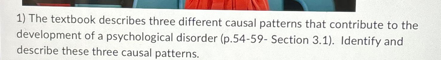 Solved The textbook describes three different causal | Chegg.com