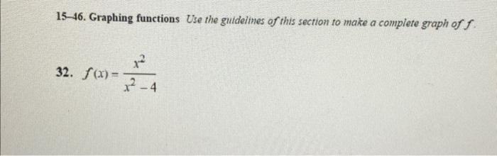 Solved 15-46. Graphing functions Use the guldelimes of this | Chegg.com
