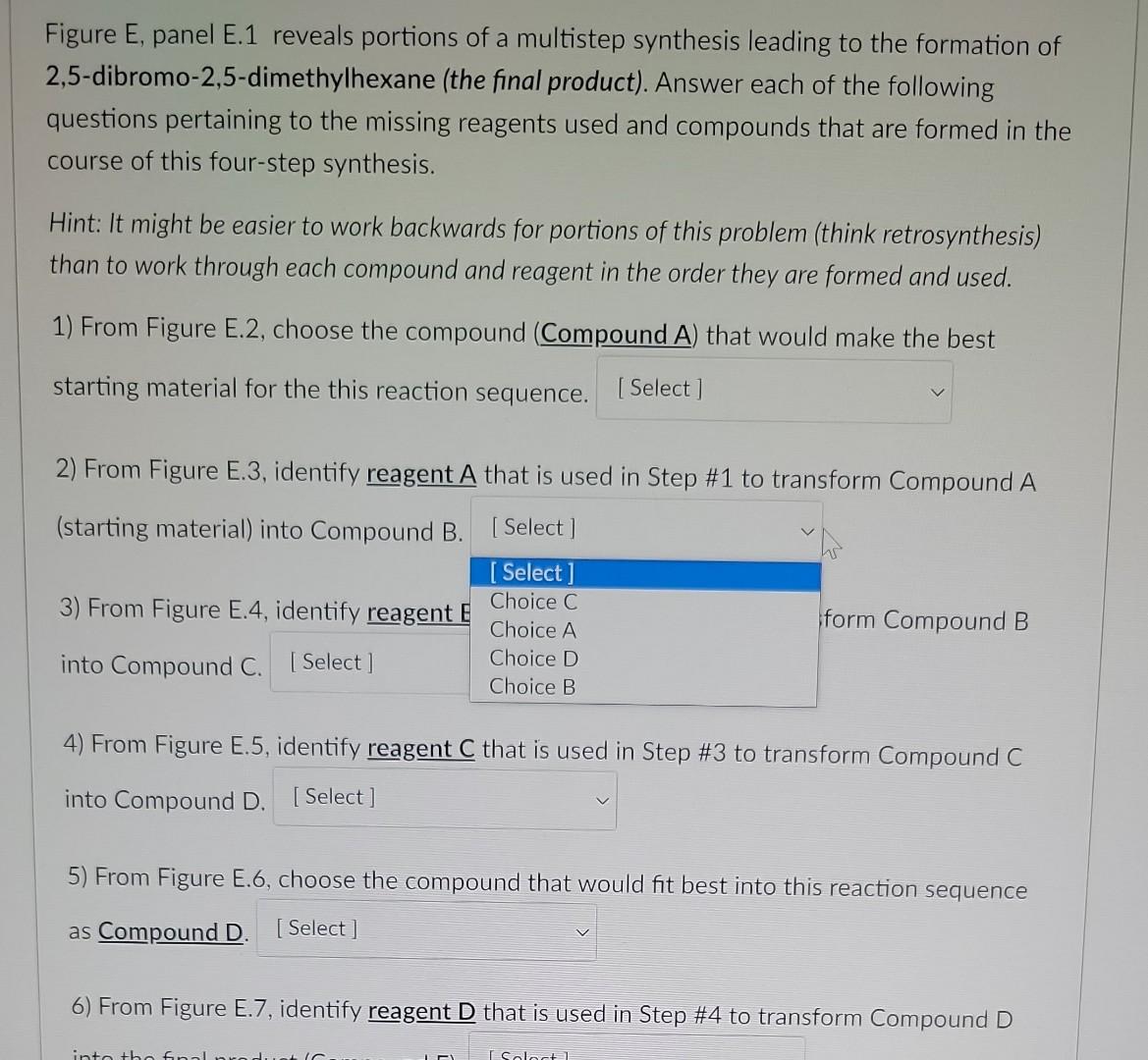 Solved questions pertaining to the missing reagents used and | Chegg.com