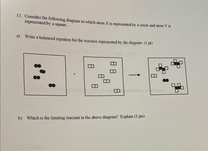 Solved 13. Consider the following diagram in which atom X is | Chegg.com